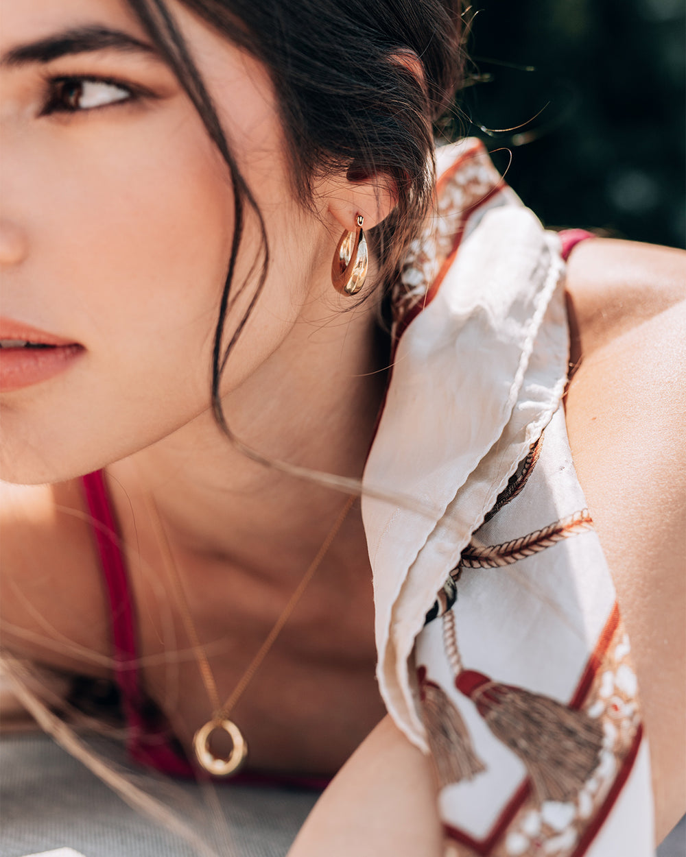 Oculus Gold Hoops – Silver Lotus Winnipeg