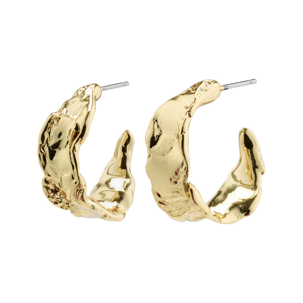 Elara Gold Plated Hoops – Silver Lotus Winnipeg