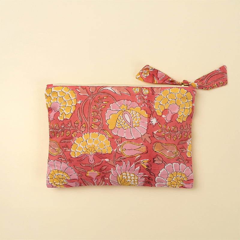 Block Print Pouch – Silver Lotus Winnipeg