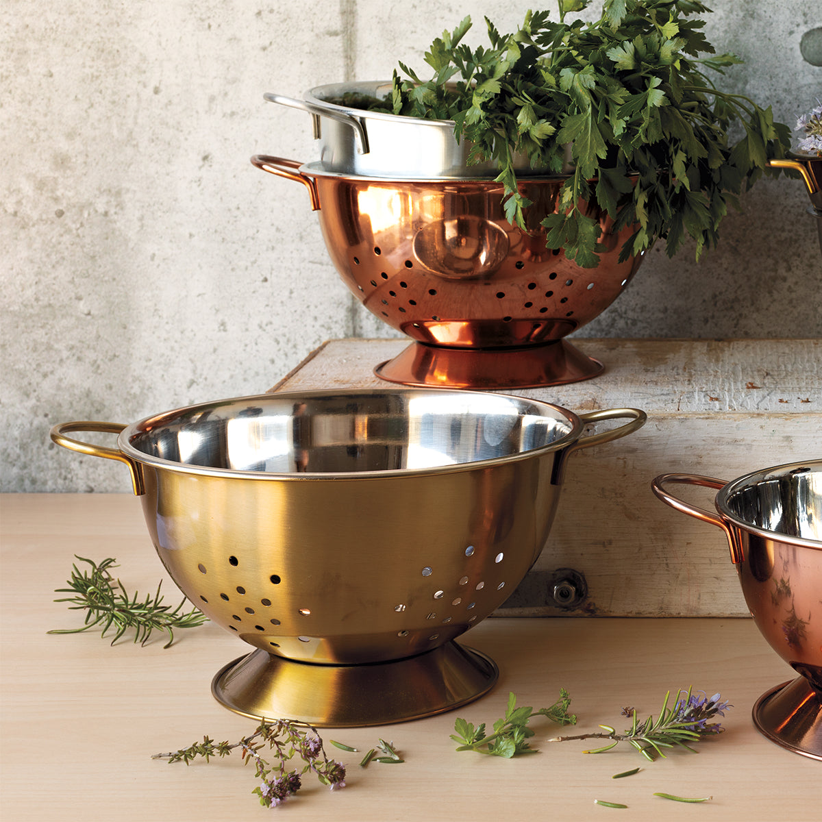 Large Gold Colander – Silver Lotus Winnipeg